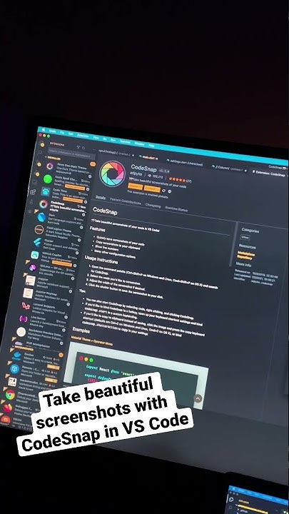 Take Beautiful ScreenShots of your code in VS Code with CodeSnap #shorts - YouTube