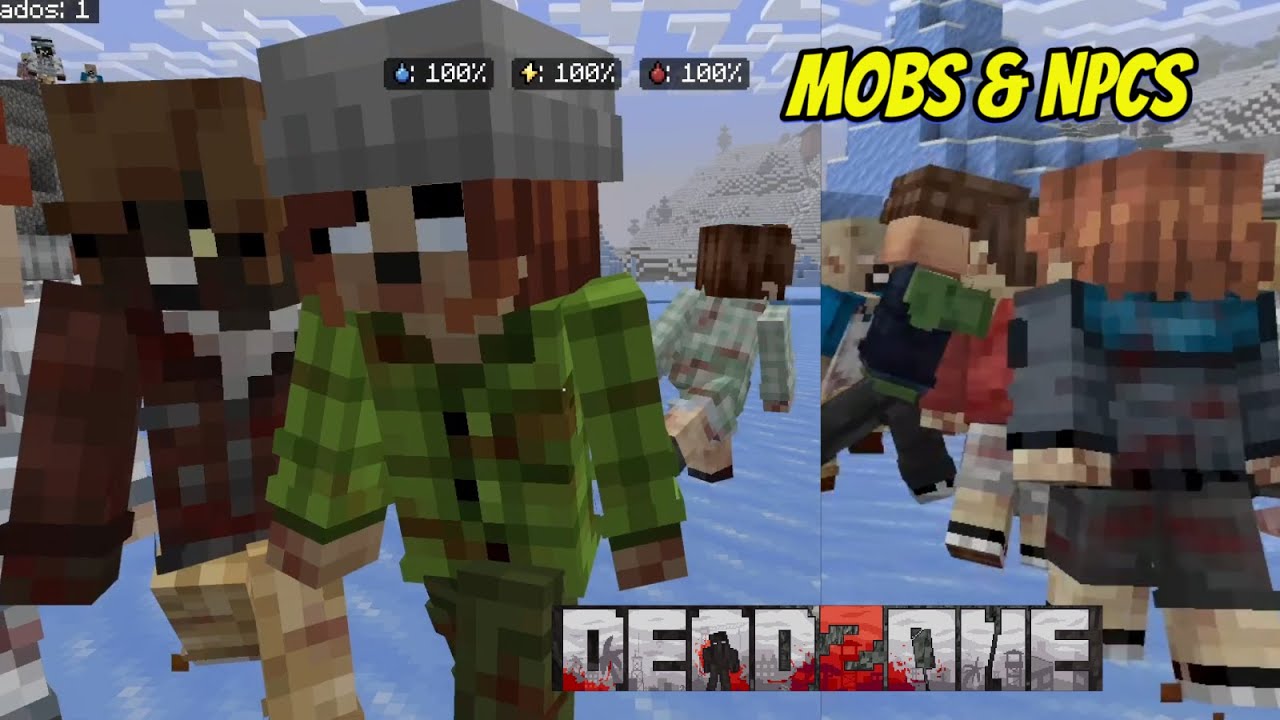MOBS NPCs zumbis no dead zone addon mcpe #011 - YouTube