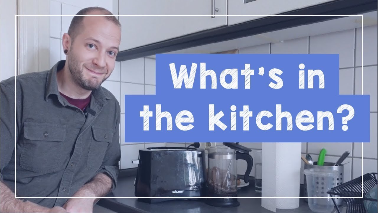 Kitchen Tour with Brian and Kitchen Vocabulary in English - A1/A2 - YouTube
