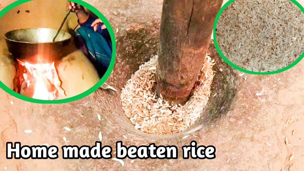 Making testy beaten rice in my home || Village life Nepal || - YouTube