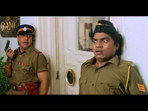 Desh Ka Gunda Babu Kania Ko Pakadne Ka Order Hain - Govinda, Johnny Lever - Gambler Movie Scene