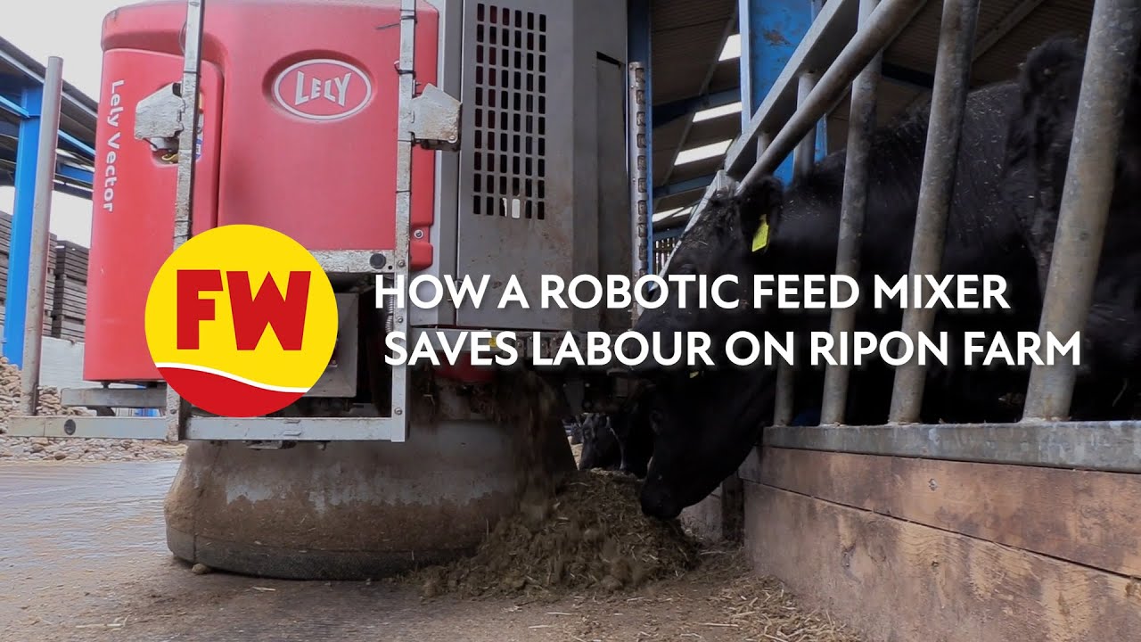 How a robotic feed mixer saves labour on Ripon farm - YouTube