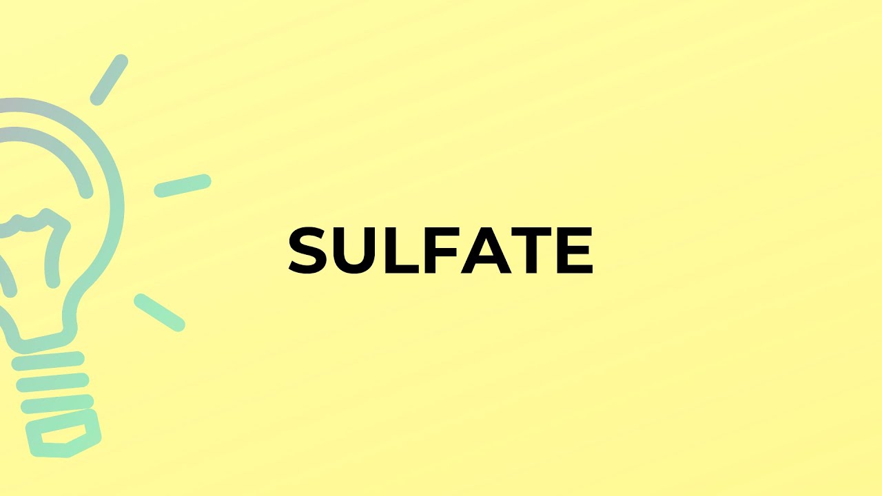 What is the meaning of the word SULFATE? - YouTube
