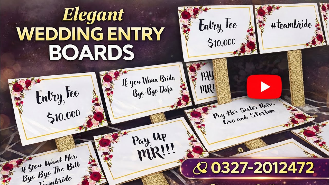 Elegant Wedding Entry Boards | Creative Bridal Entry Board Ideas ...