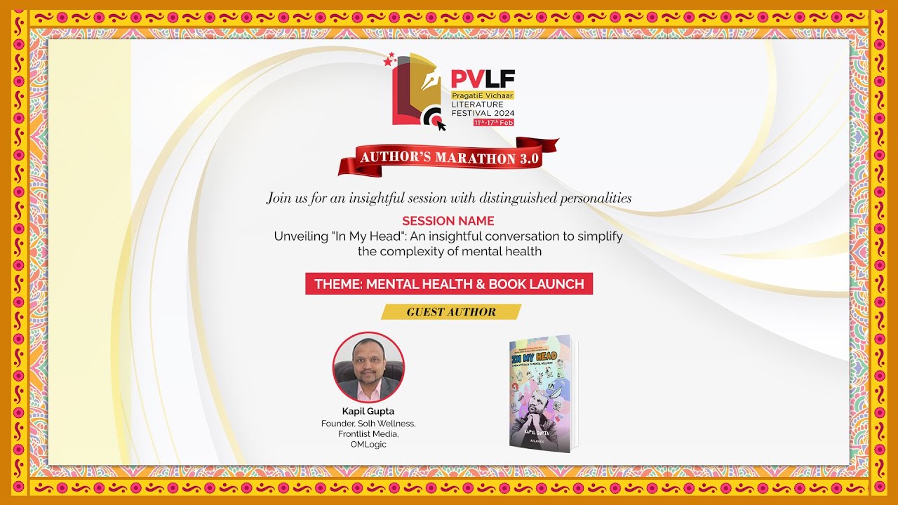 PVLF 2024 | Day 1 | Book Launch | 'In My Head' by Kapil Gupta | NDWBF ...