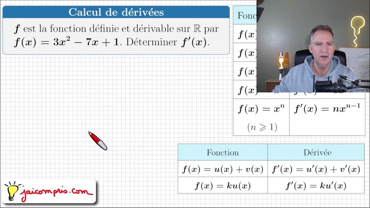 dérivation • cours 2 • dériver des fonctions polynômes - première spé maths • Calcul de f'(x ...
