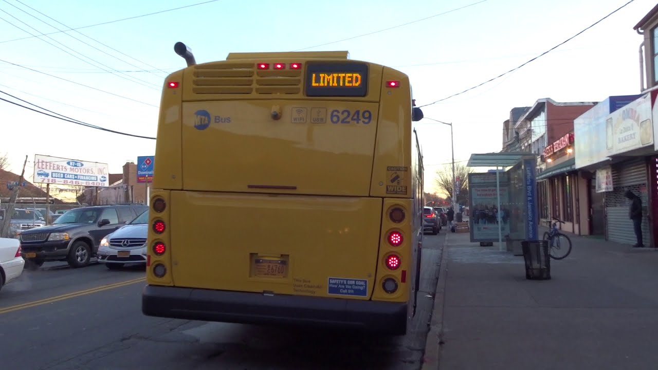 MTA Bus: JFK Airport bound XD60 6249 Q10 LTD at Jamaica Av/Lefferts ...