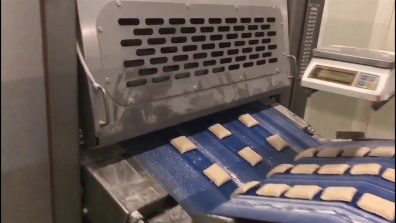 Used bread and roll sheeting line, No. 752 - YouTube