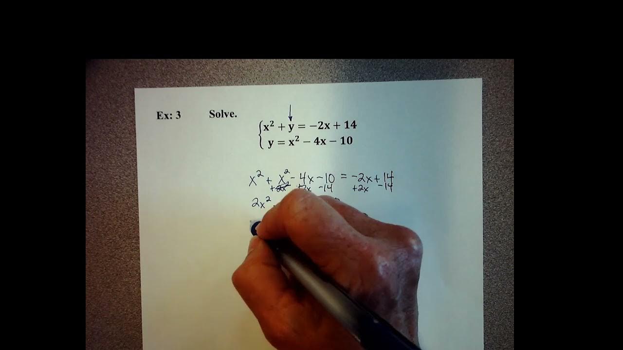 12.4 Solving non-linear systems - YouTube