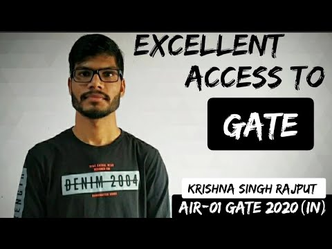 Excellent Access to GATE by Krishna Singh Rajput | AIR-01 | GATE 2020 ...