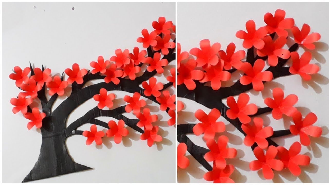 কাগজের তৈরি জিনিস/কাগজের ফুল বানানো/kagojer ful/wallmate/wallmate ...