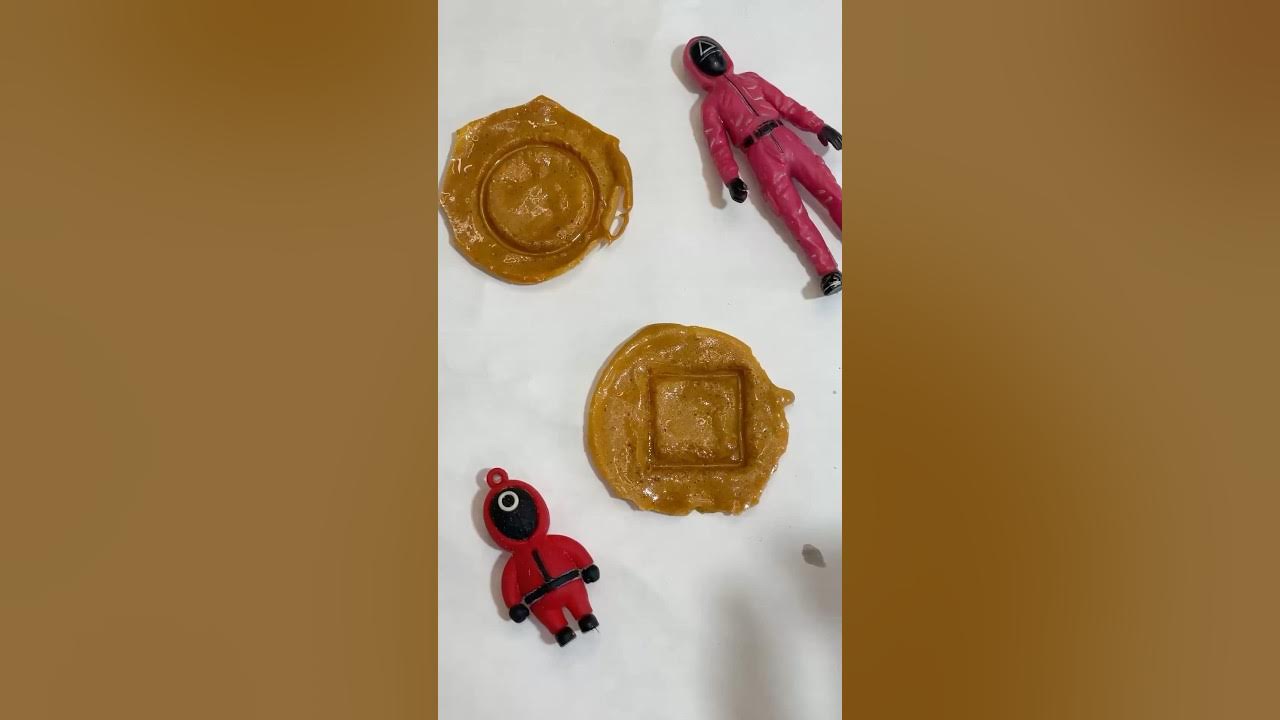 Squid game Dalgona cookie #dalgona #squidgame - YouTube