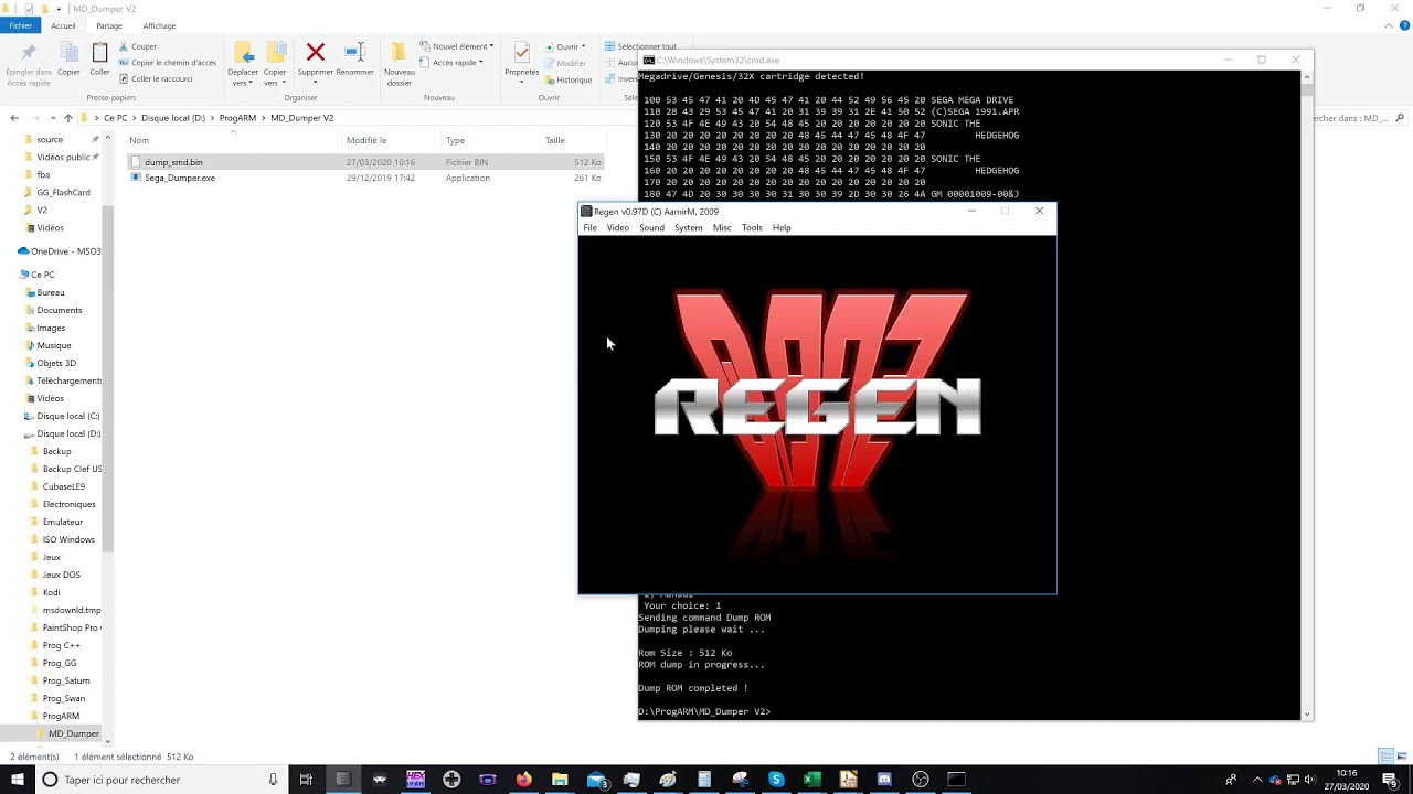 MD Dumper Dump ROM - YouTube