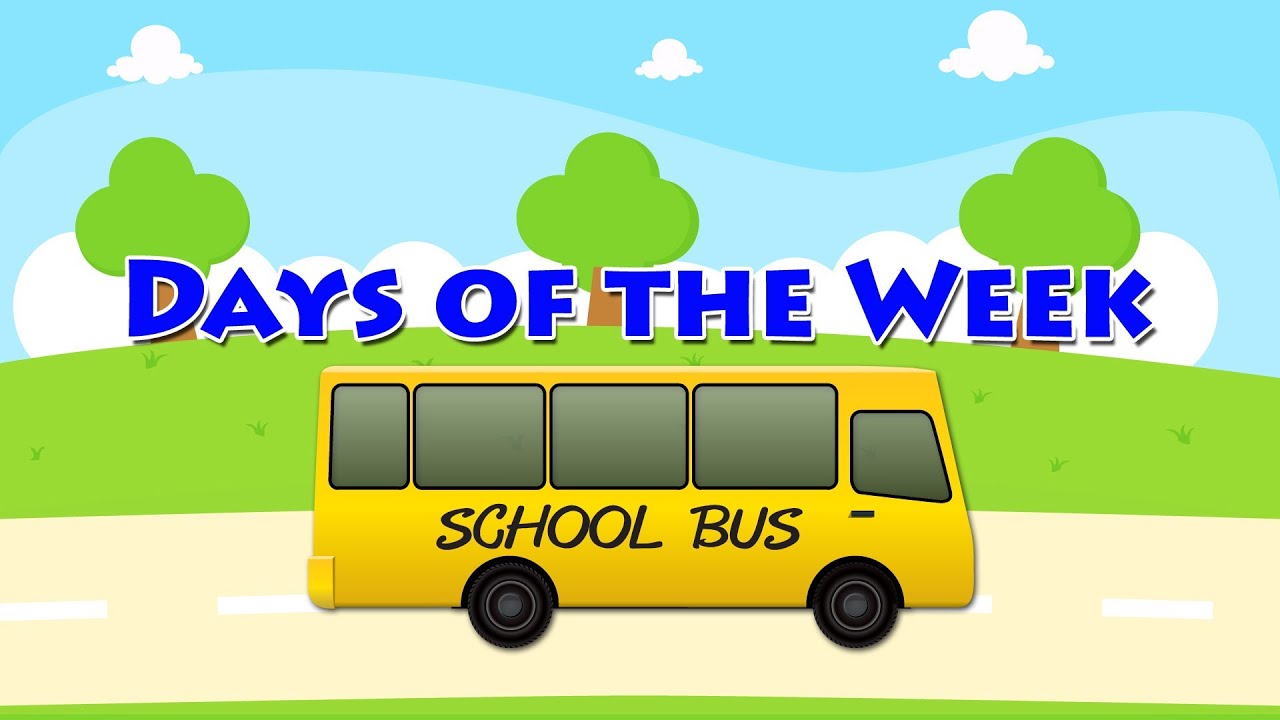 Learn English " Days of the Week with School Bus " : Learning for Kids ...
