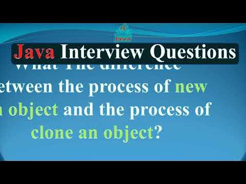 New and object VS clone an object | JAVA INTERVIEW QUESTIONS - YouTube