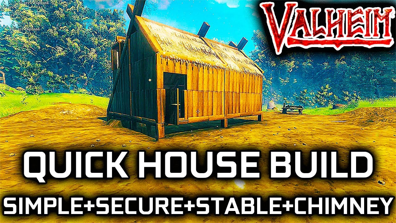 Build a Simple, Stable and Secure House Quickly in Valheim - YouTube