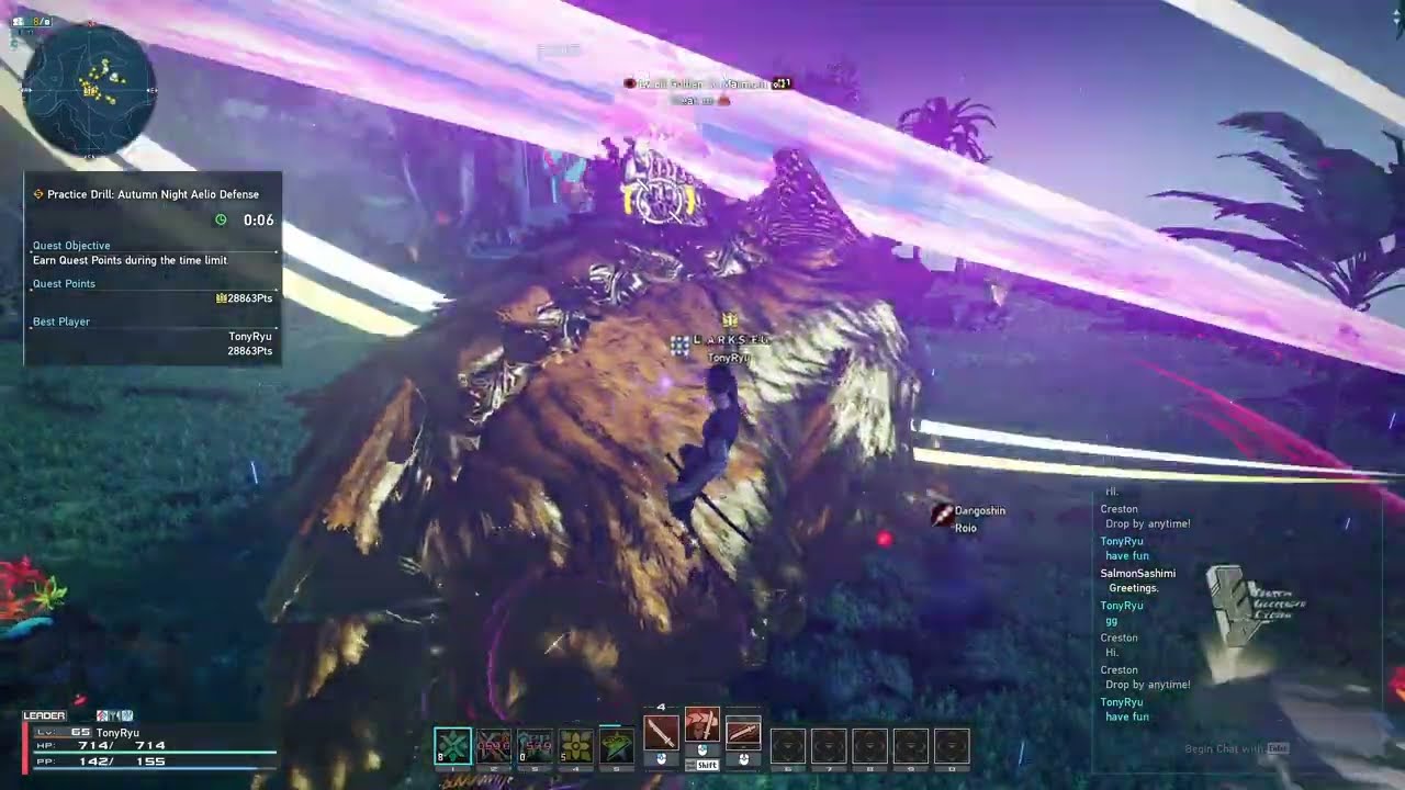 [PSO2 NGS] Practice Drill: Autumn Night Aelio Defense - YouTube