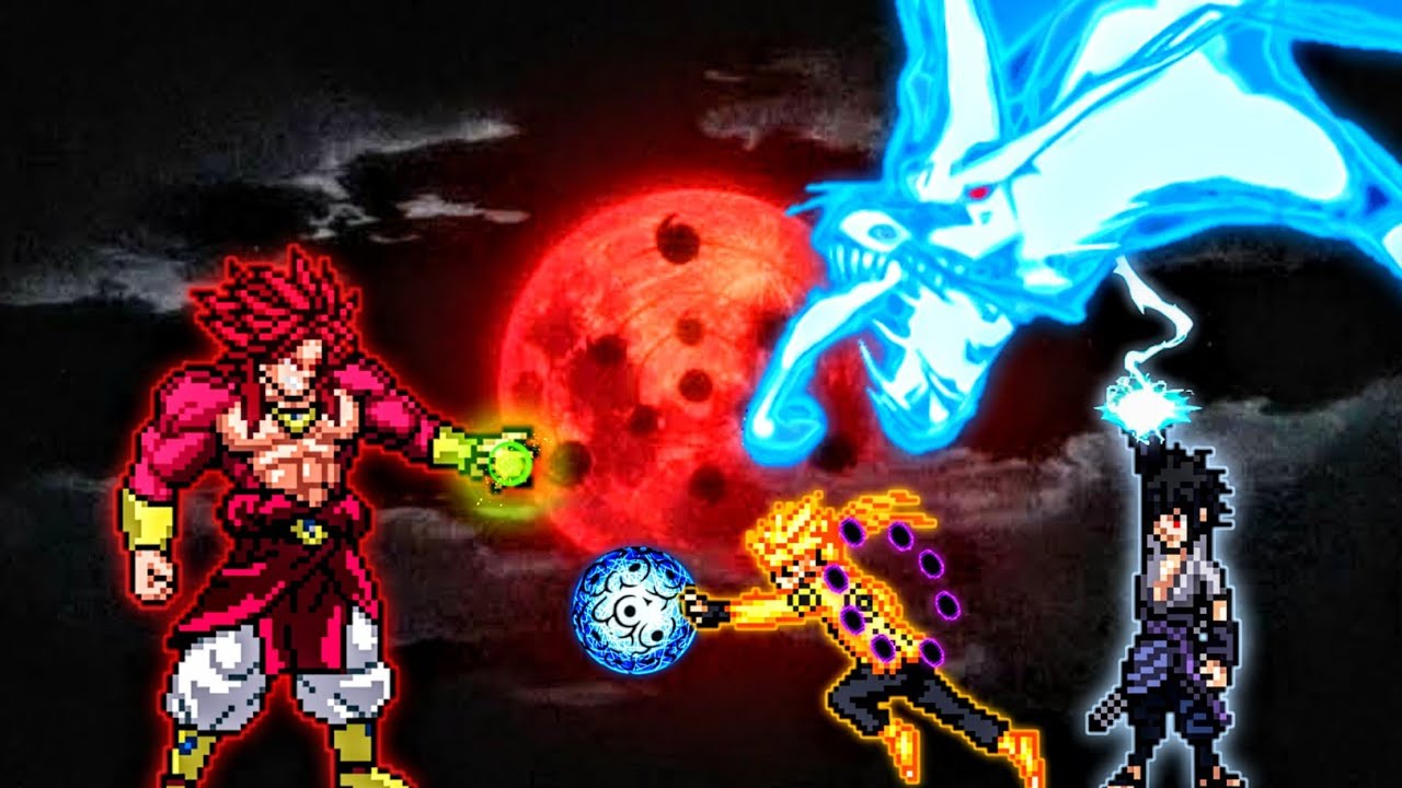 Limit Break Broly SSJ4 OP (New) VS Naruto V2 OP (all form) & Sasuke ...