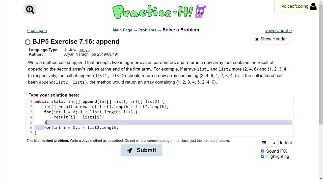 Exercise 716 Append Java Tutorial Practice It Youtube