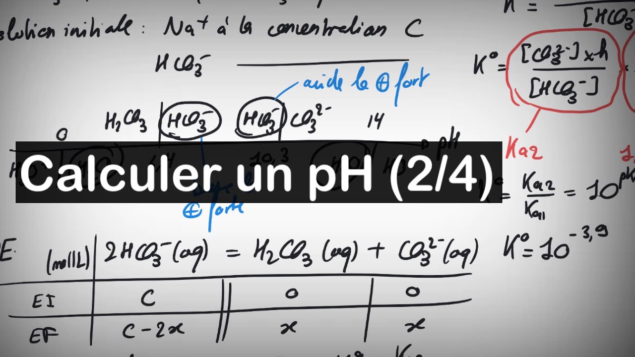 🧑‍🔬 Calculer un pH (2/4) : cas d'un ampholyte - YouTube