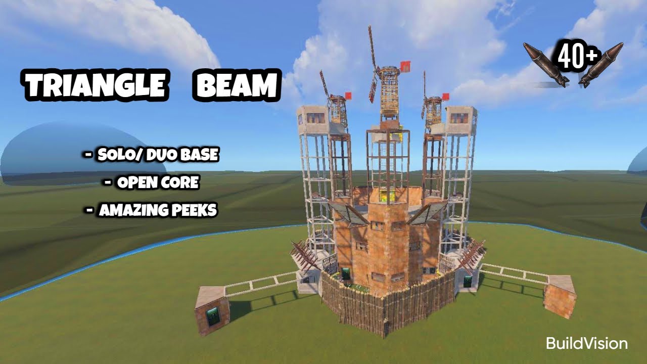 TRIANGLE BEAM - DUO / TRIO RUST BASE - MINI OPEN CORE + HIDDEN LOOT ...