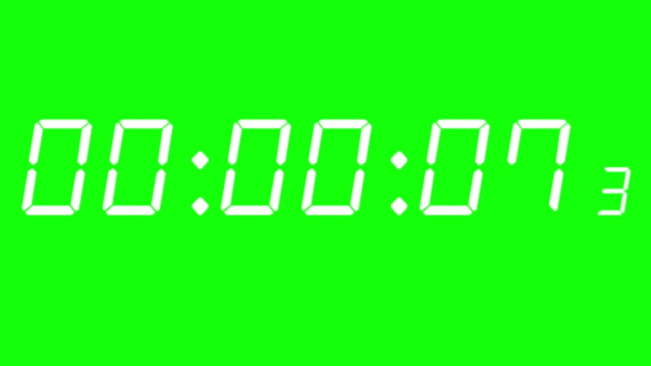 GDJ Edit - #1 Full 1 menit Green Screen Timer Digital StopWatch Free No ...