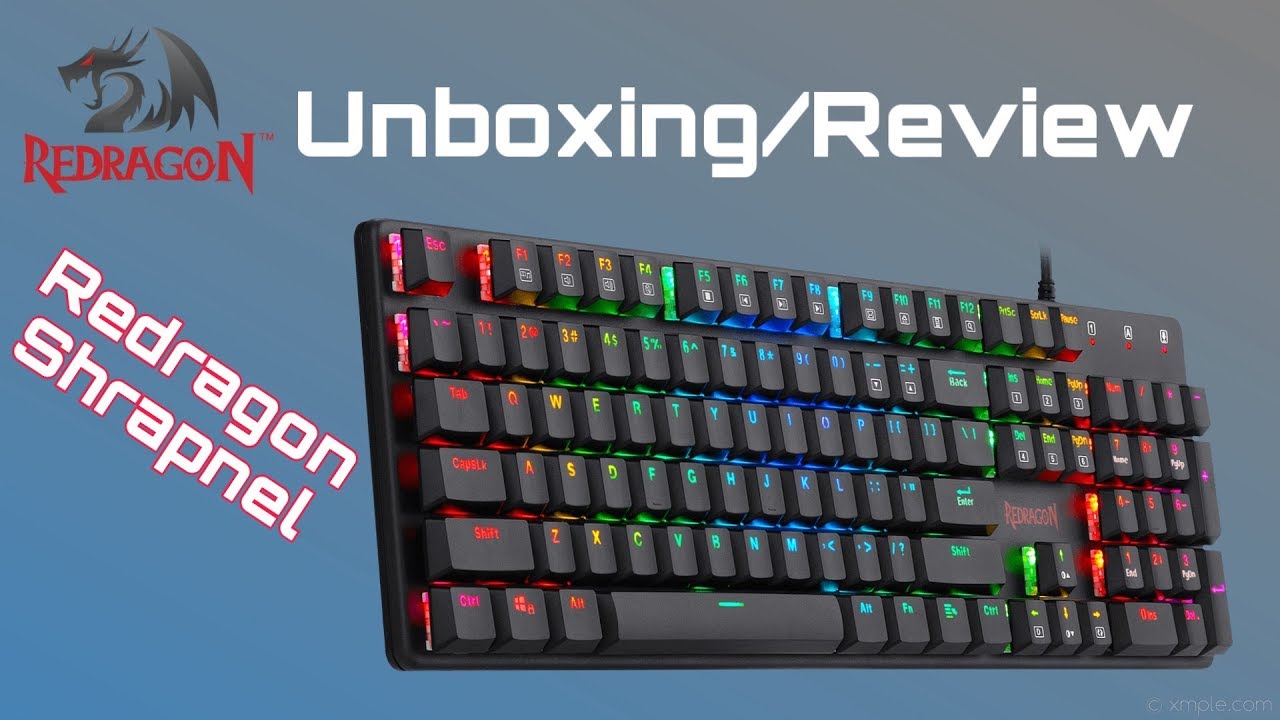 Redragon Shrapnel Low-Profile Mechanical Keyboard Unboxing - YouTube