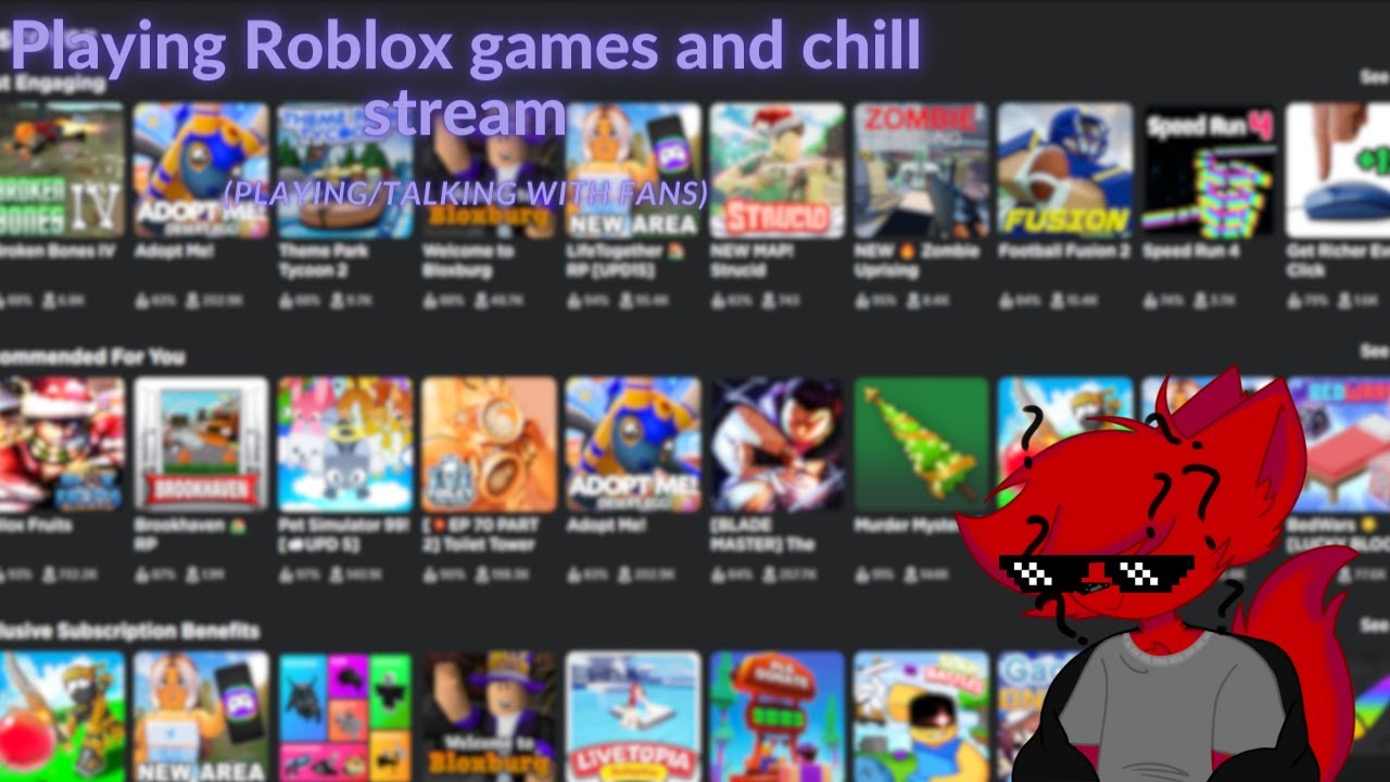 Playing Roblox Games And Chill Stream! - YouTube