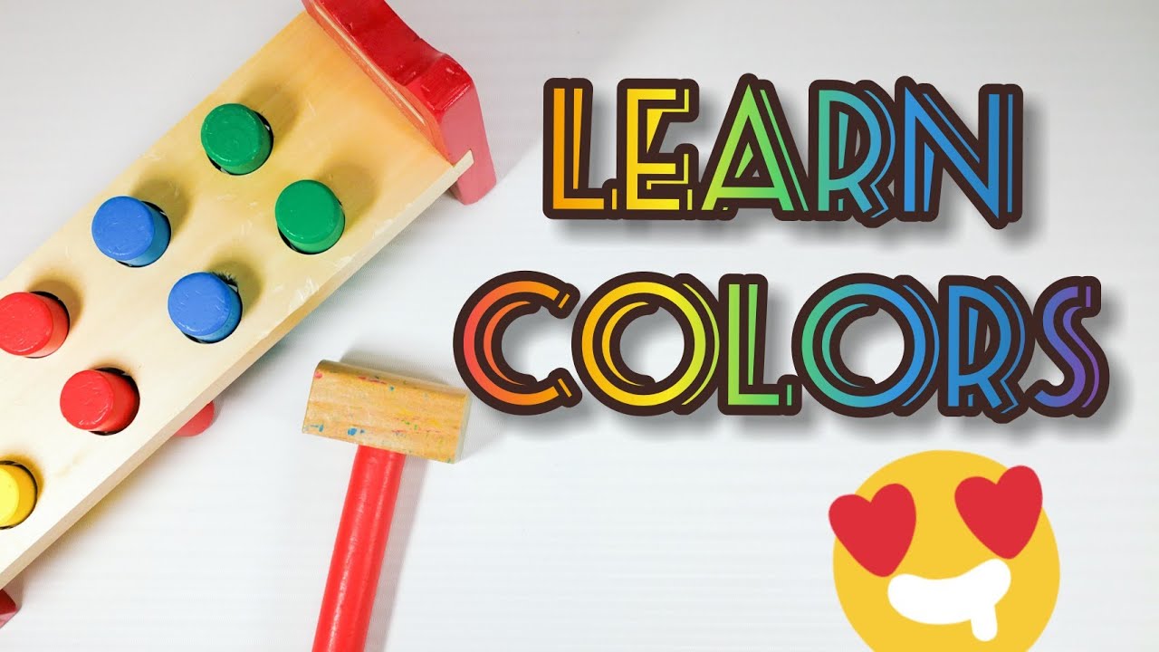 Learn Colors for Kids | Kids Color Videos | ASMR Hammering Pegs - YouTube