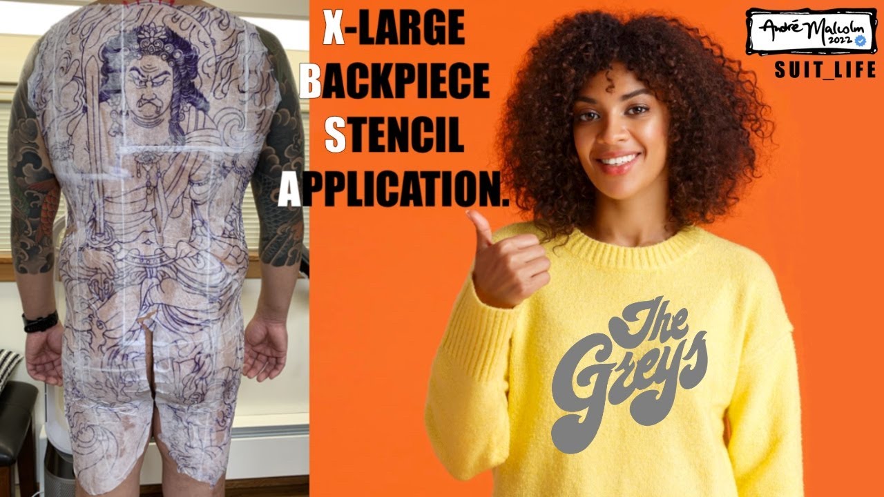 THE FIRST FULL BACKPIECE TATTOO STENCIL ON YOUTUBE. - YouTube