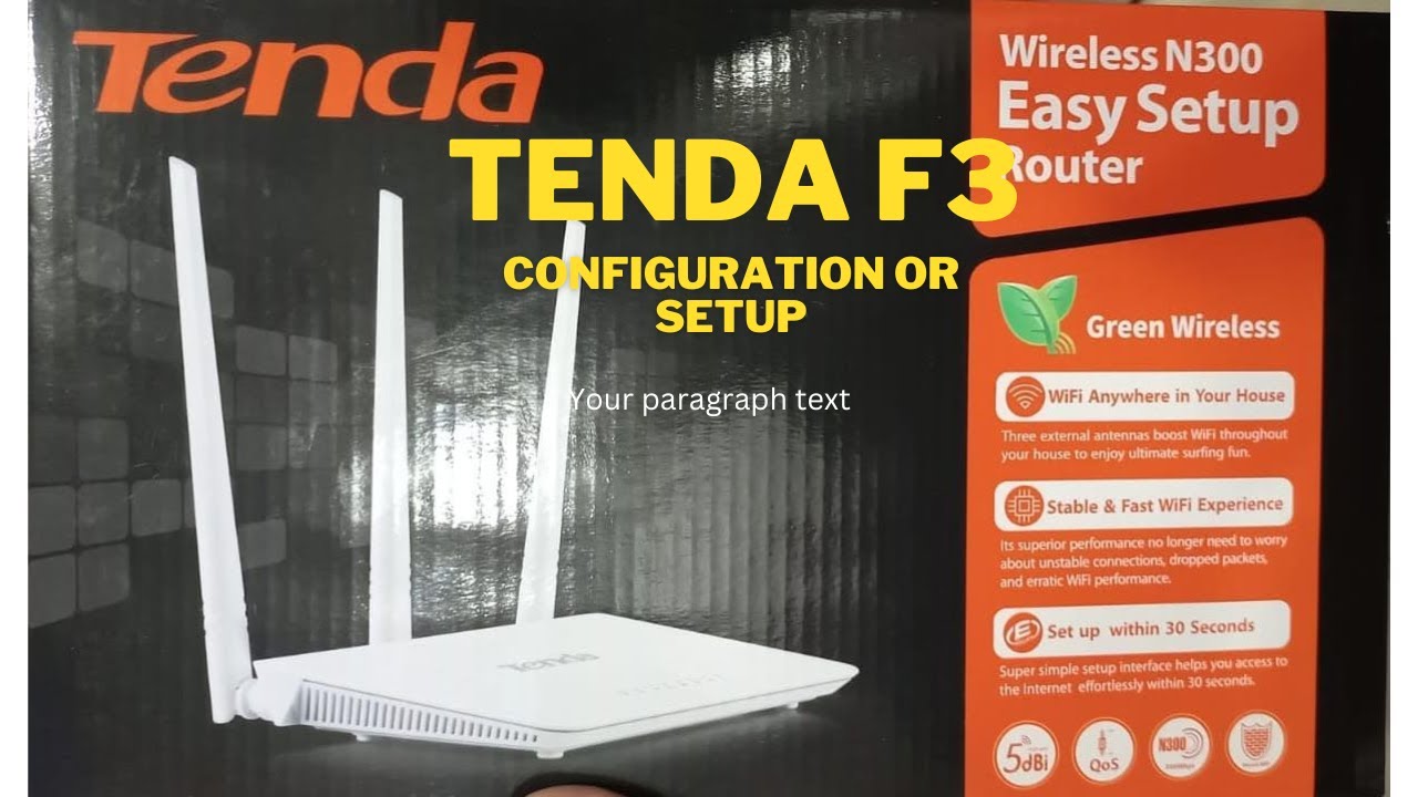 tenda f3 configuration or setup for mobail easy setup - YouTube