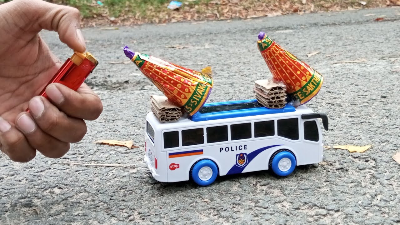 Toy police bus unboxing and Anar power test experiment #best_experiment ...