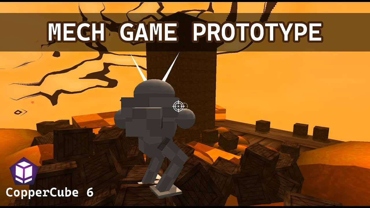Mech Game Prototype - Day 1 - CopperCube 6 - YouTube