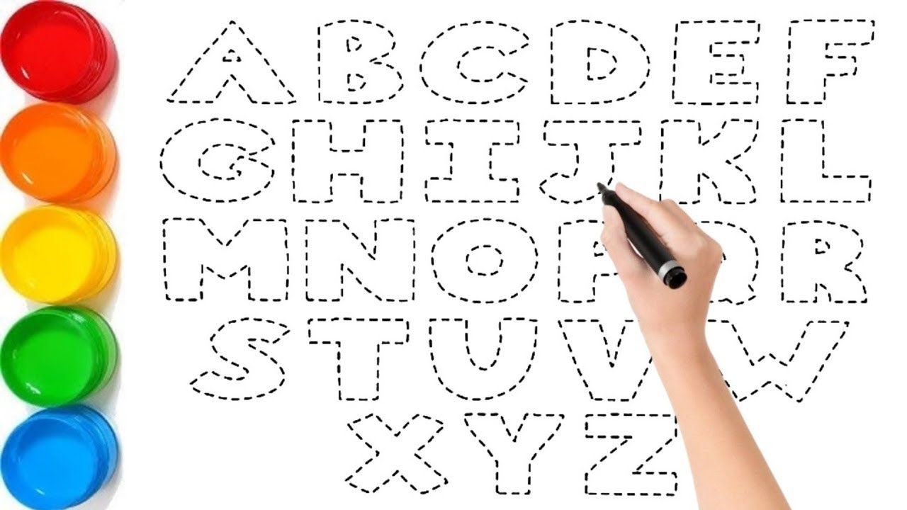 Alphabet Phonics Song || Easy Drawing Capital Letter ABCD A to Z for ...