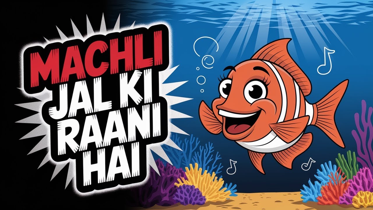 "मछली जल की रानी है | मस्तीभरी कविता | The FIsh, Queen of Water | Kids ...