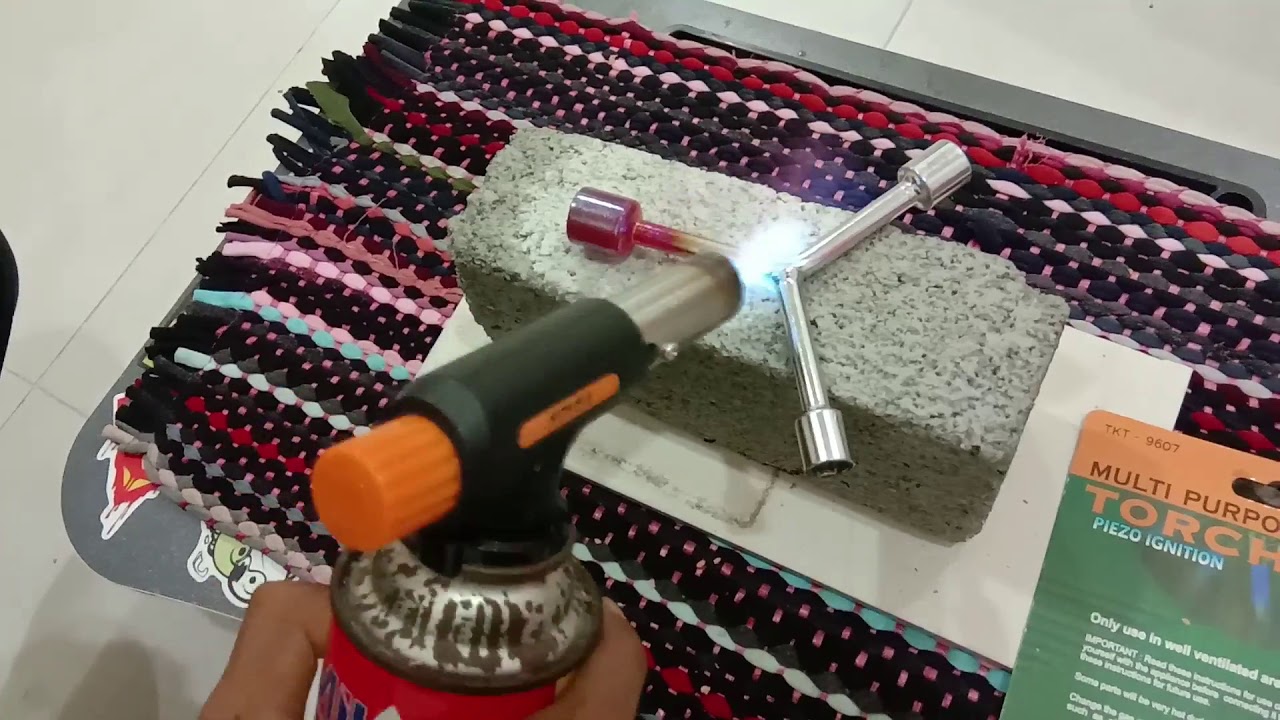 how to make titanium colour on iron - YouTube