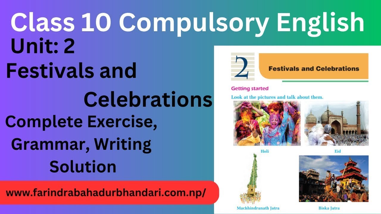 English Unit 2: Comprehensive Exercise Solutions | Class 10 English ...