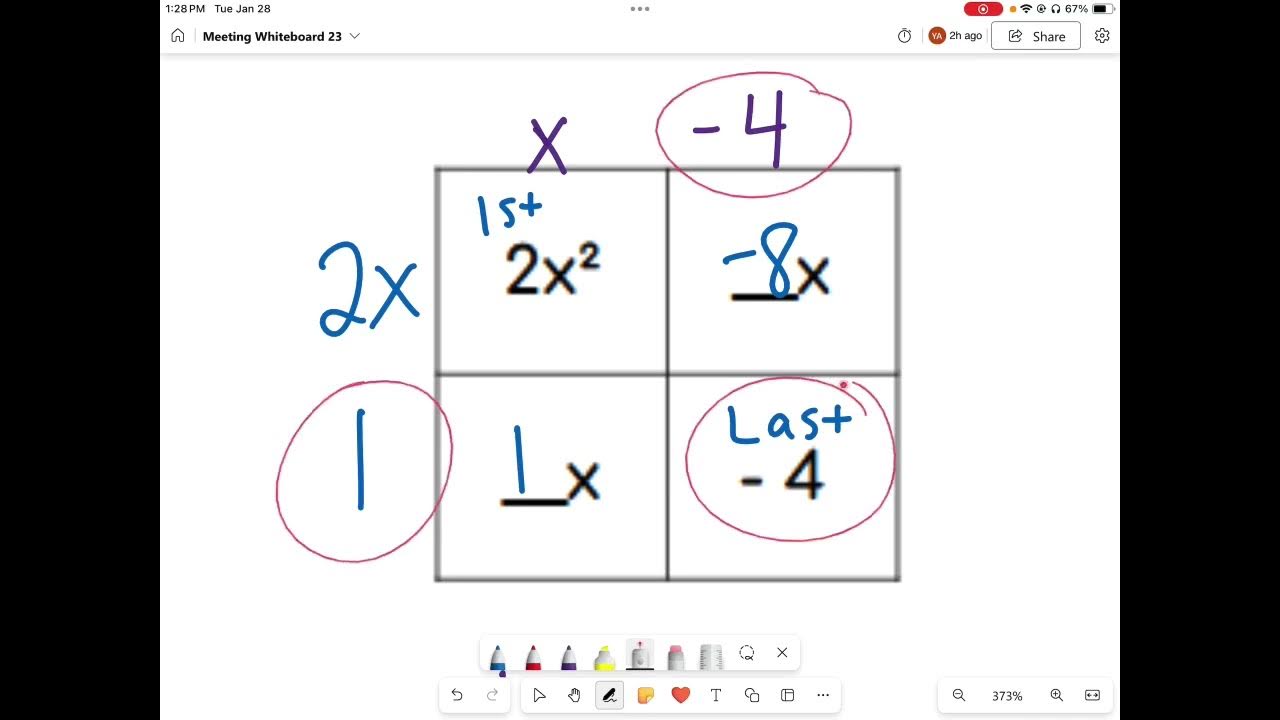 Factoring Trinomials using X Box Part 2 - YouTube