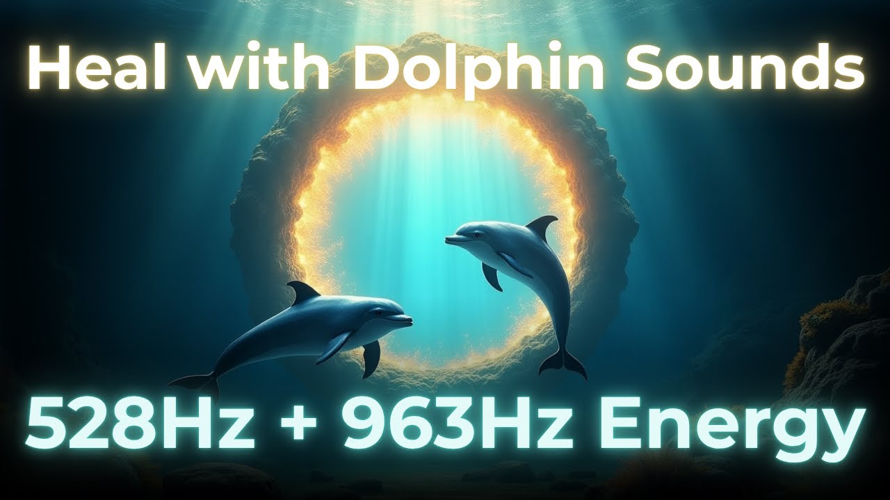 Dolphin Healing Frequencies 🐬 | 528Hz + 963Hz Deep Relaxation & Nervous ...