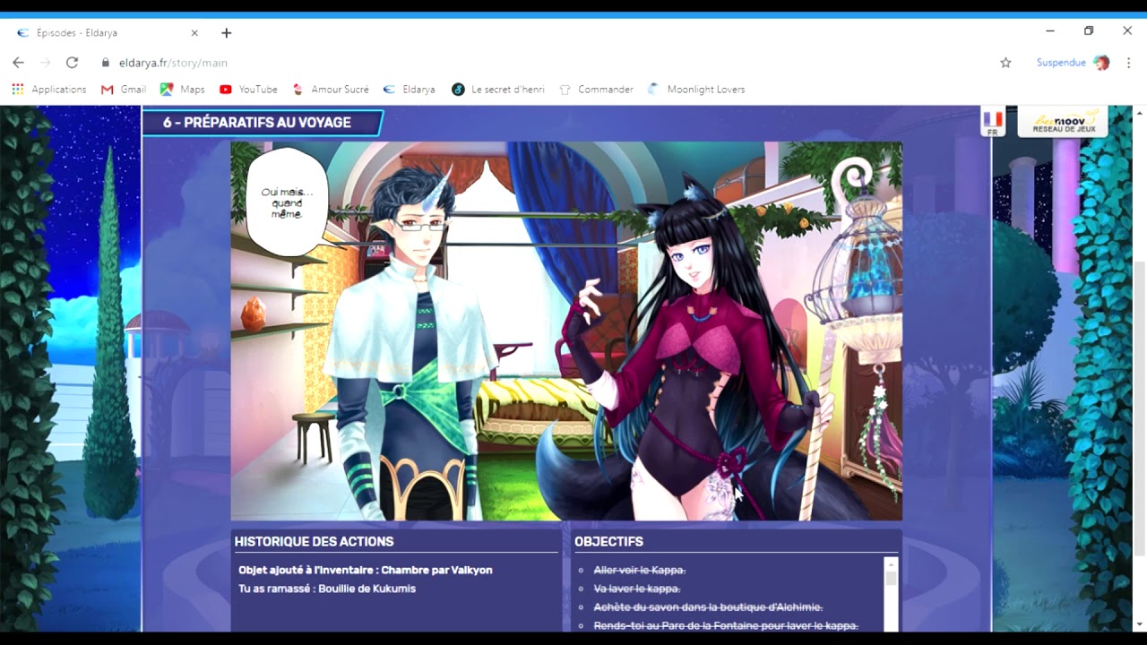 Eldarya episode 6 Valkyon.....la chambre - YouTube