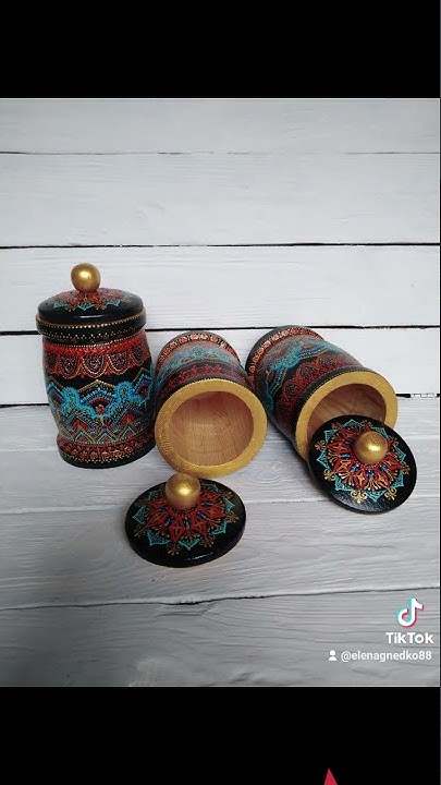 Бочонки ручной росписи для хранения любых продуктов,сыпучих,ме́да ...