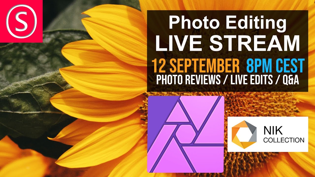 Photo Editing Live Stream - Affinity Photo OlivioTutorials.com - YouTube