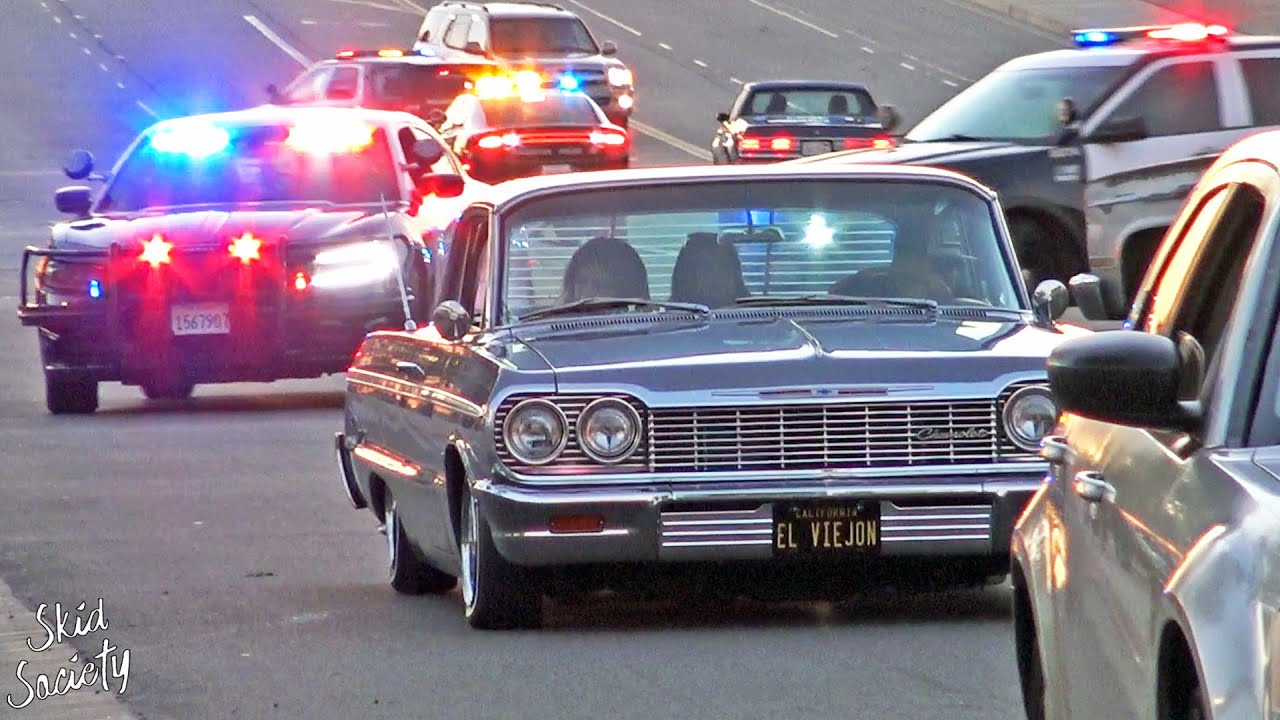 Lowriders vs Police in Fullerton, Orange County CA - YouTube