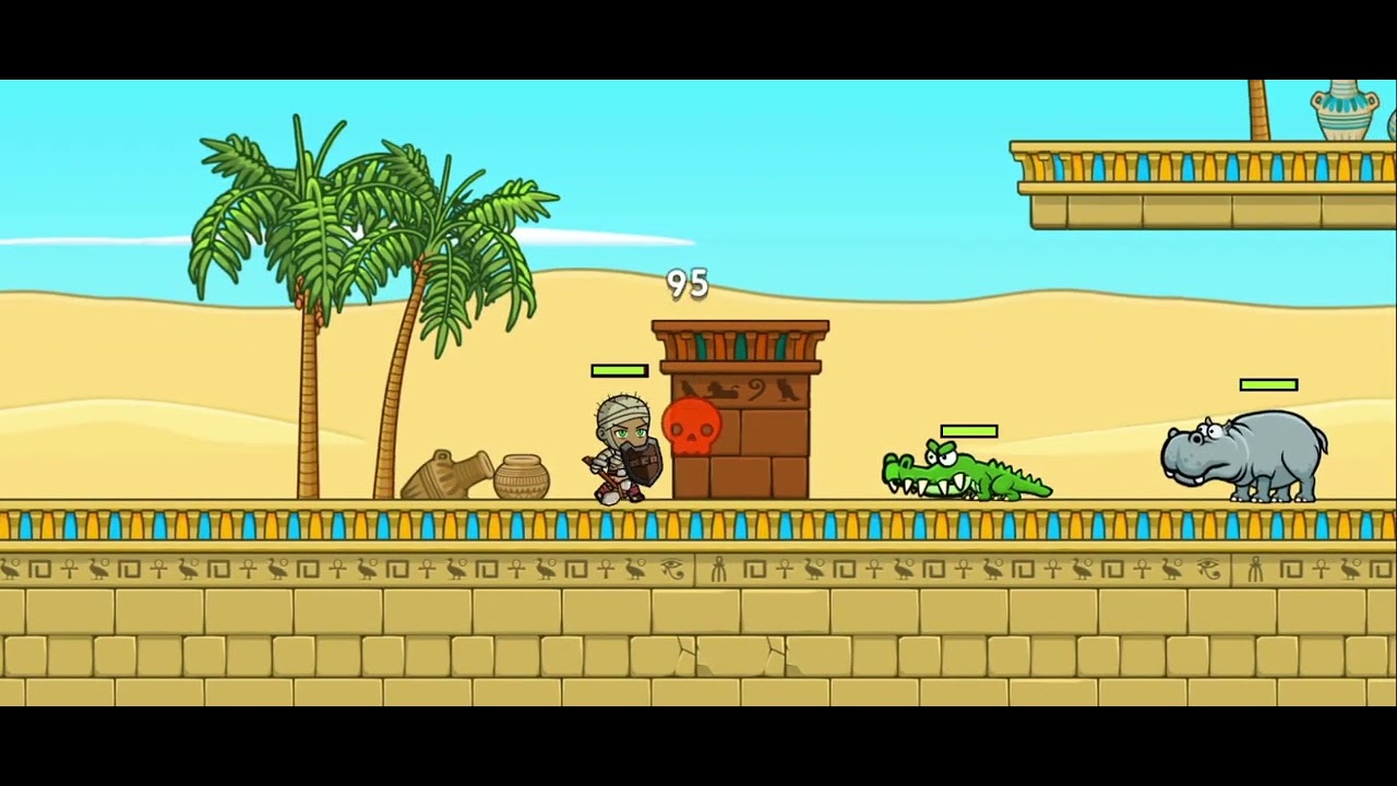 Upgrading a lvl.1 Mummy to defeat Everyone. | Knight hero 2 revenge ...