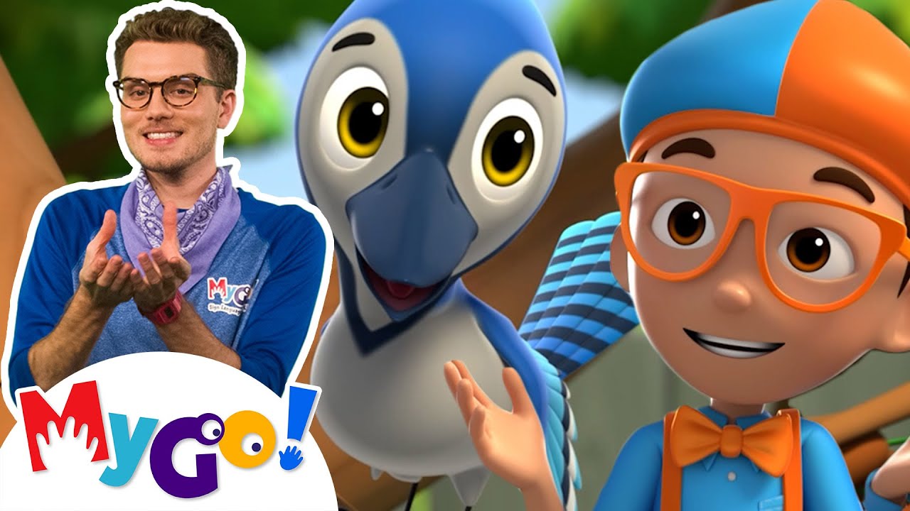 Blippi Wonders Build A Birds Nest Cartoons For Kids MyGo Sign Blippi Wonders Build A Birds Nest Cartoons For Kids MyGo Sign