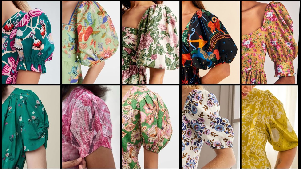 Printed Puff Sleeve Designs// Printed Sleeve Designs// Astin Ki Design ...