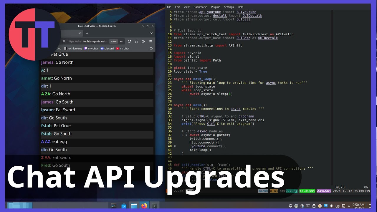 Upgrading My Stream Chat API Software - Pt4 - YouTube