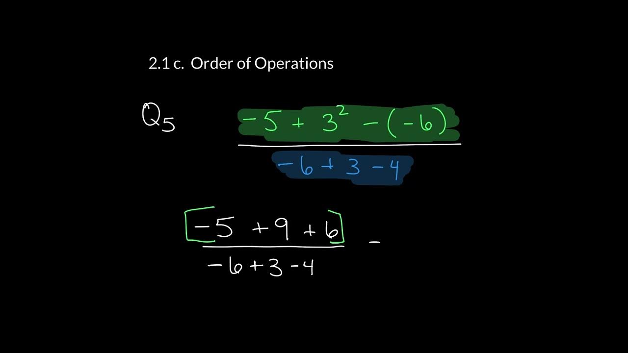 2.1 c Order of Operations - YouTube