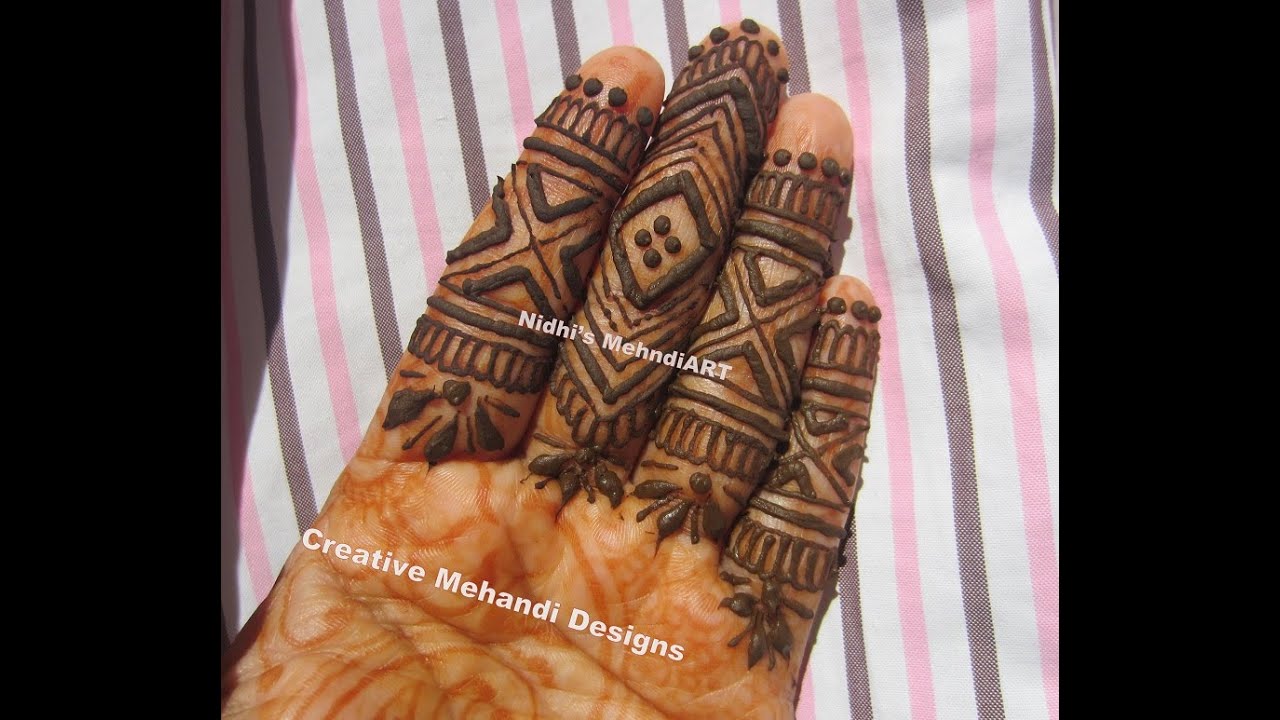 African Moroccan Style Inspired Finger Henna Mehndi Design Tutorial ...