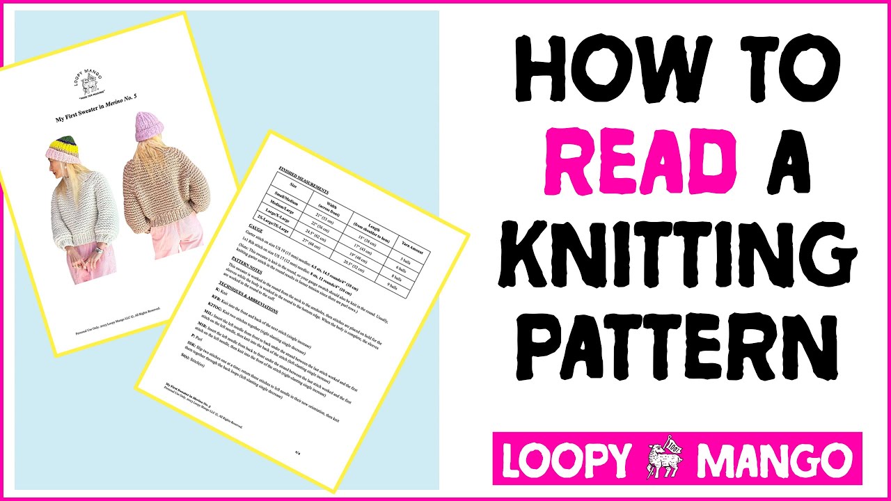 Reading a knitting pattern is EASY! Watch this quick tutorial to understand and START KNITTING ...
